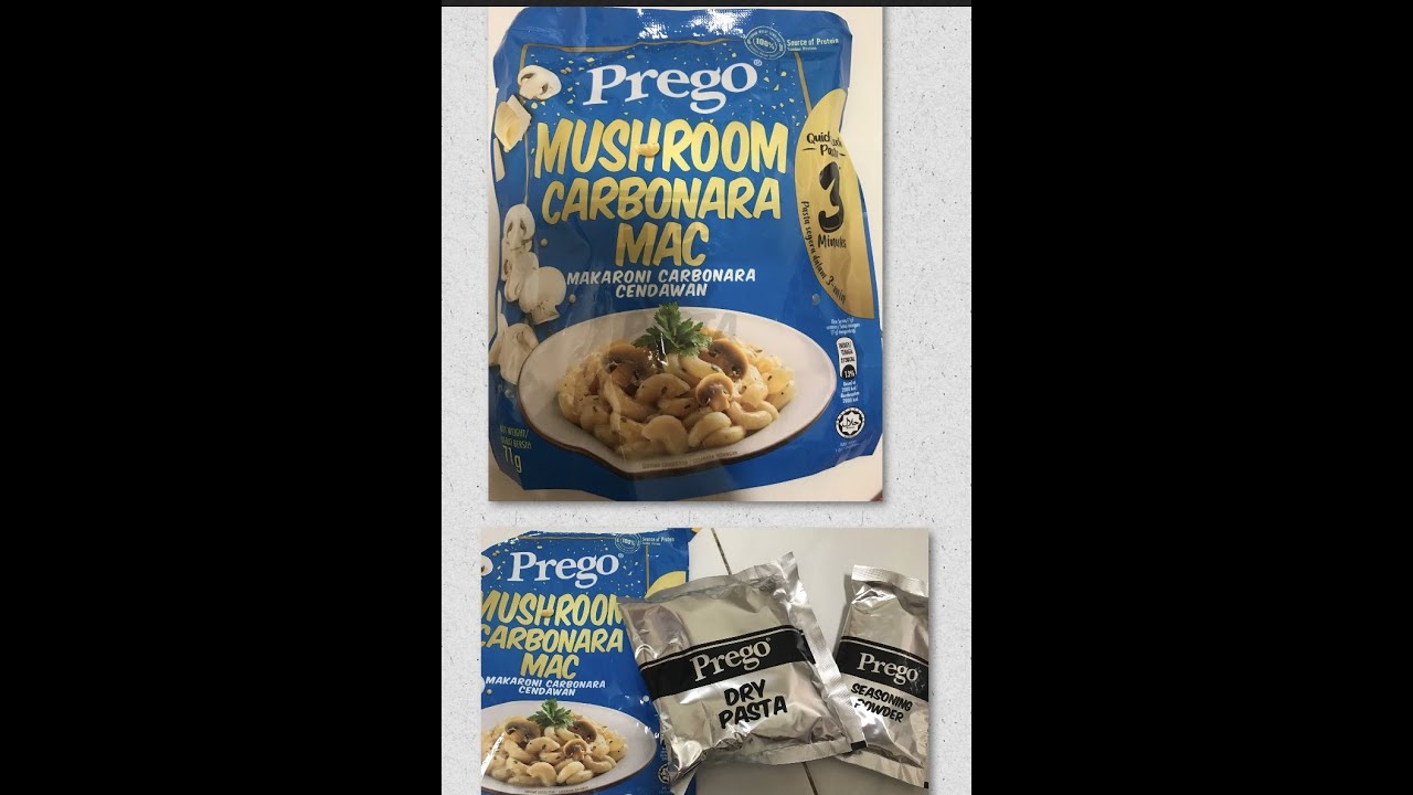 PREGO MUSHROOM CARBONARA MACARONI INSTANT . simple - YouTube