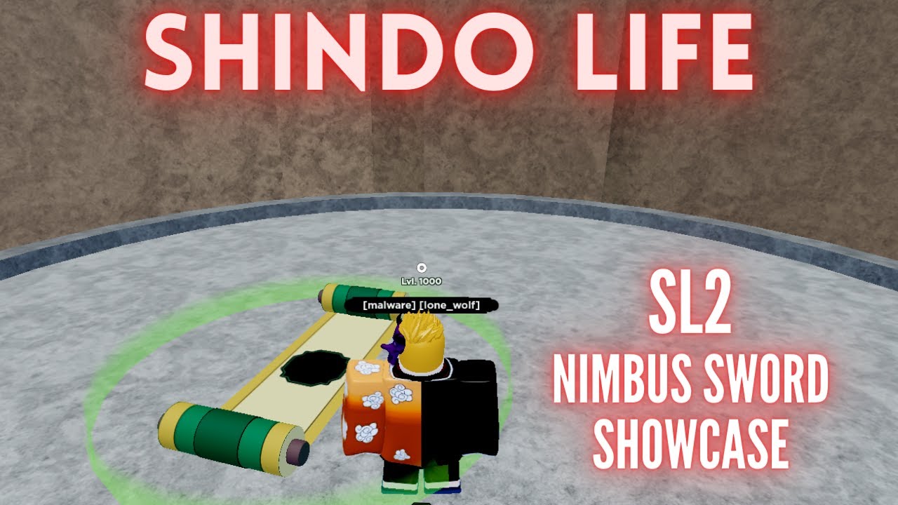 SL2 NIMBUS SWORD SHOWCASE ~ SHINDO LIFE RELLGAMES - YouTube