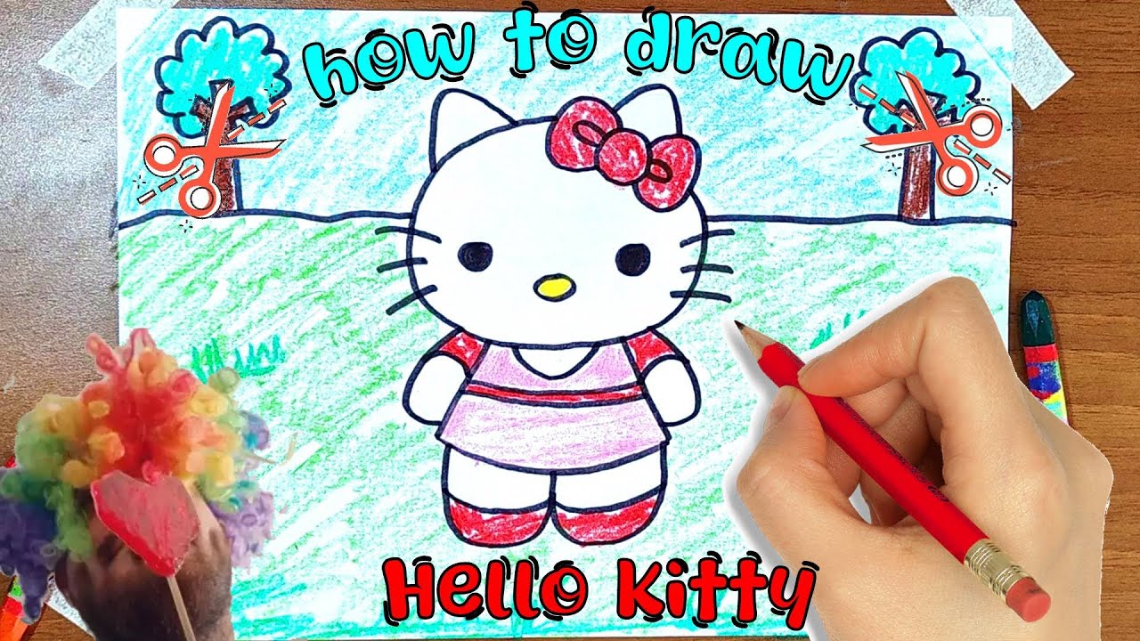 How to Draw Hello Kitty | Easy Step-by-Step Hello Kitty Drawing ...