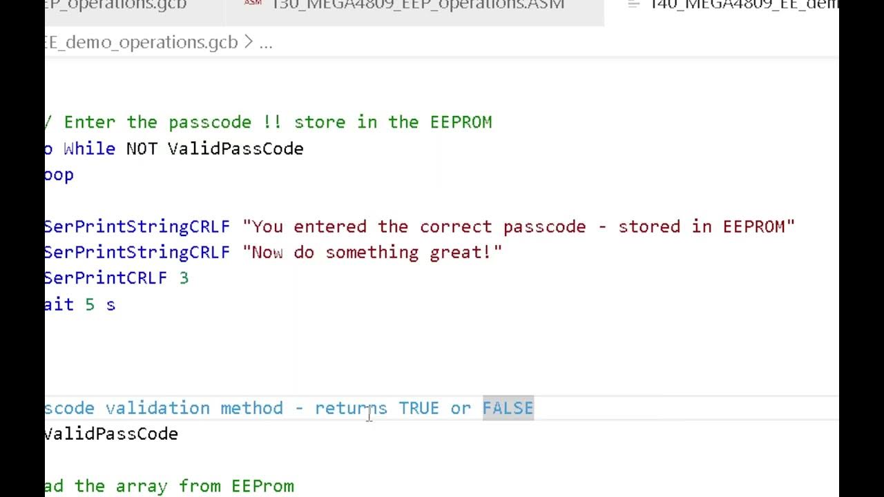 GCBASIC: Microchip AVR Series. EEPROM operations. - YouTube