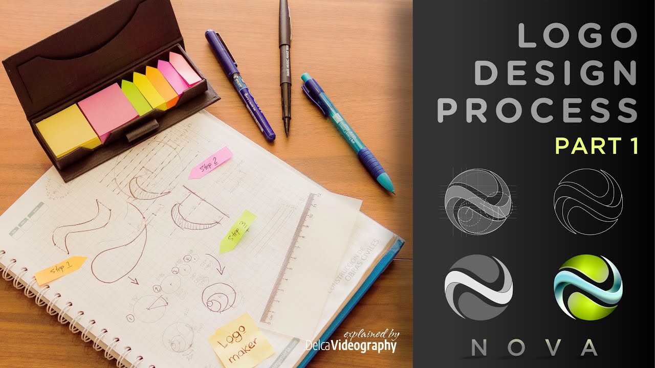 LOGO DESIGN PROCESS (detail explanation) | Part 1 | DelcaVideography ️ ...