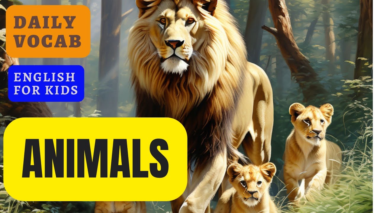 ANIMALS || DAILY VOCAB || LEARNING ENGLISH FOR KIDS ||EDUCATIONAL VIDEO ...