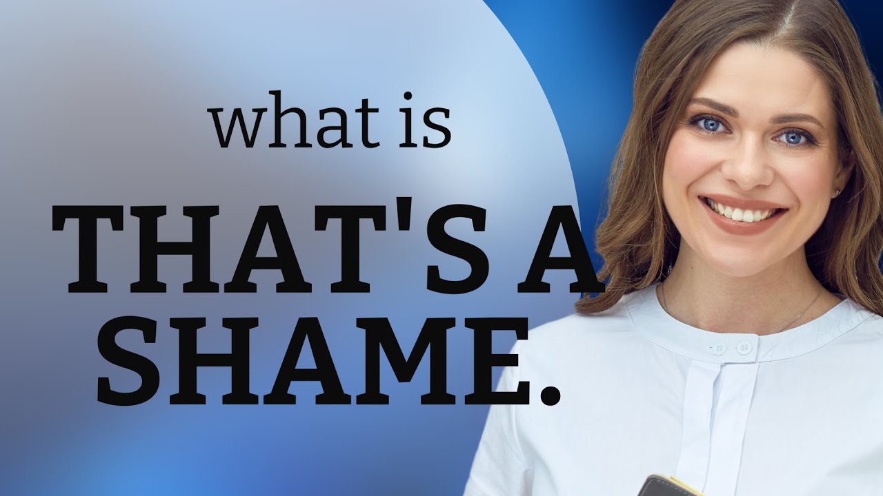 Understanding "That's a Shame" in English - YouTube