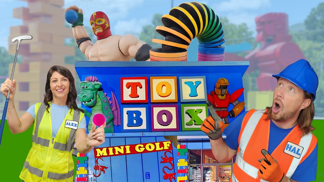 Toy Box Mini Golf with Handyman Hal and Alex | Putt Putt Toy Adventure ...