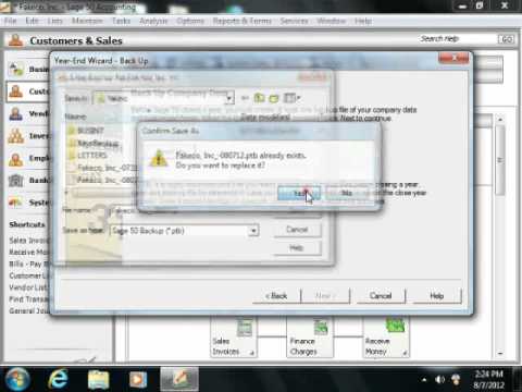 Sage 50 Tutorial Using the Year-End Wizard Sage Training Lesson 13.5 - YouTube