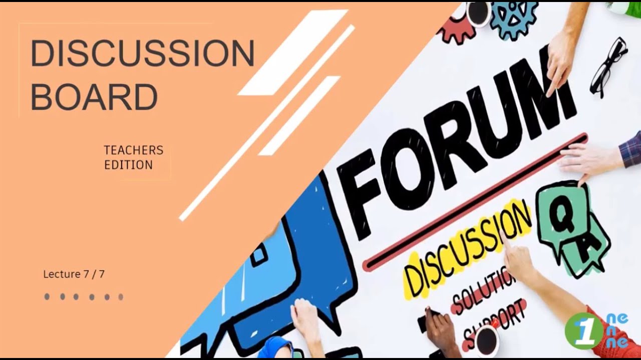 1on1 Classroom for Teachers: Working with the Discussion Forum - YouTube