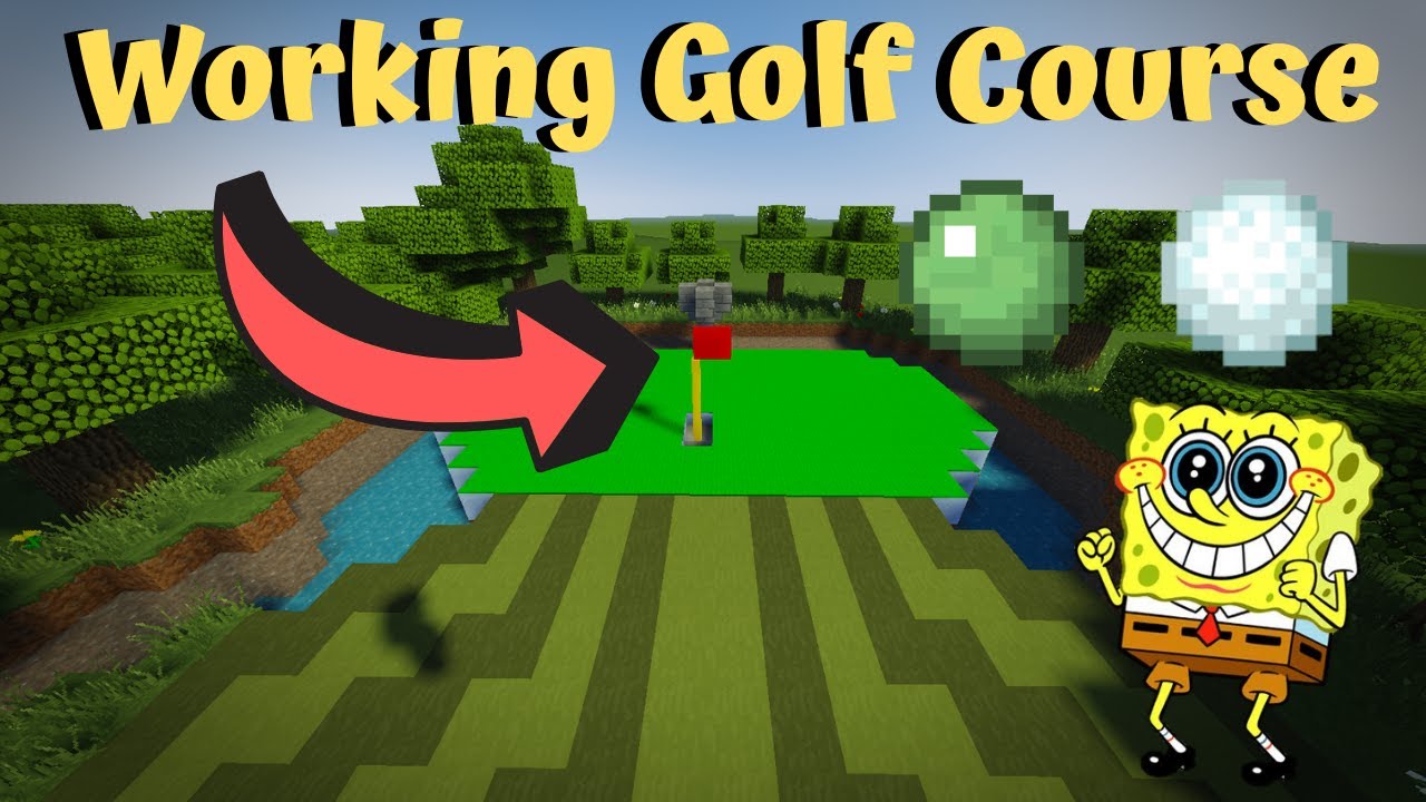 HOW TO MAKE A WORKING GOLF COURSE IN MINECRAFT - YouTube