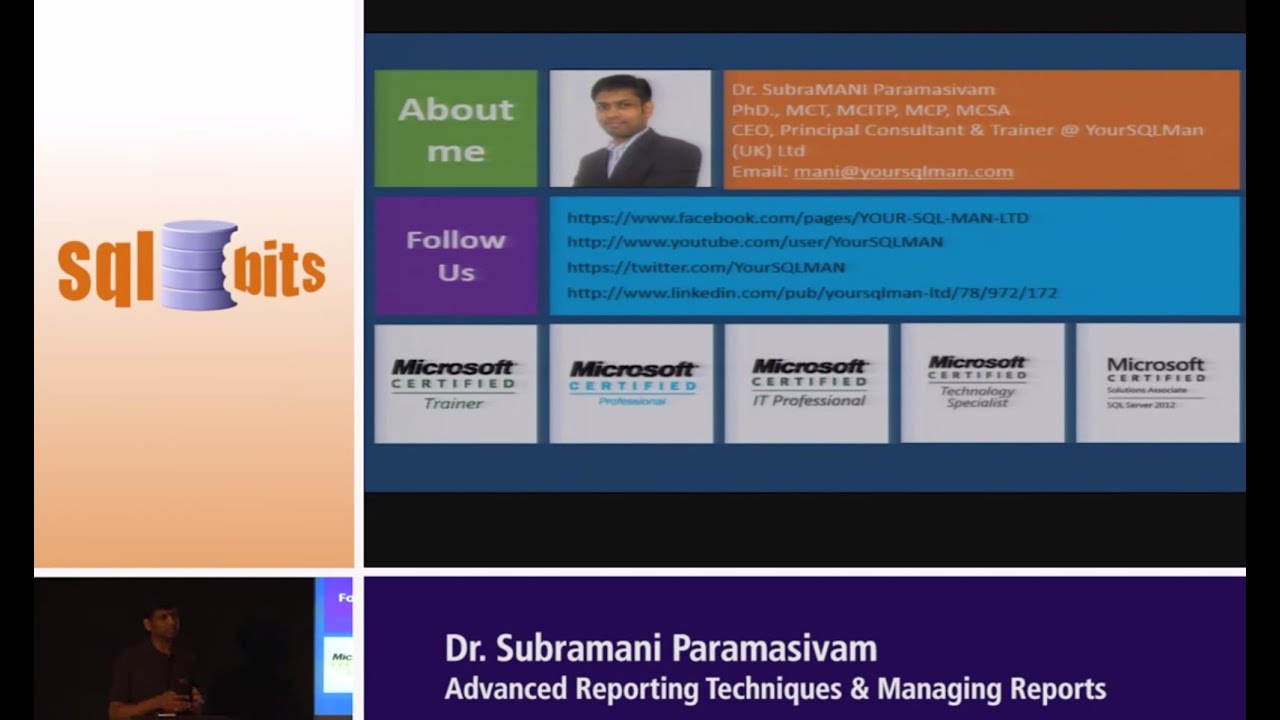 Dr Subramani Paramasivam's speech on Advanced Reporting Techniques in ...