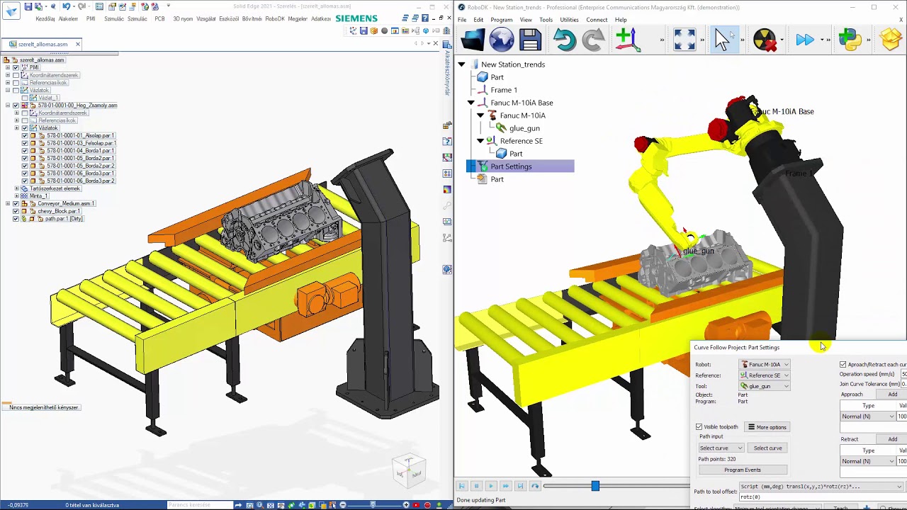 Solid Edge 2021 & RoboDK integration - YouTube