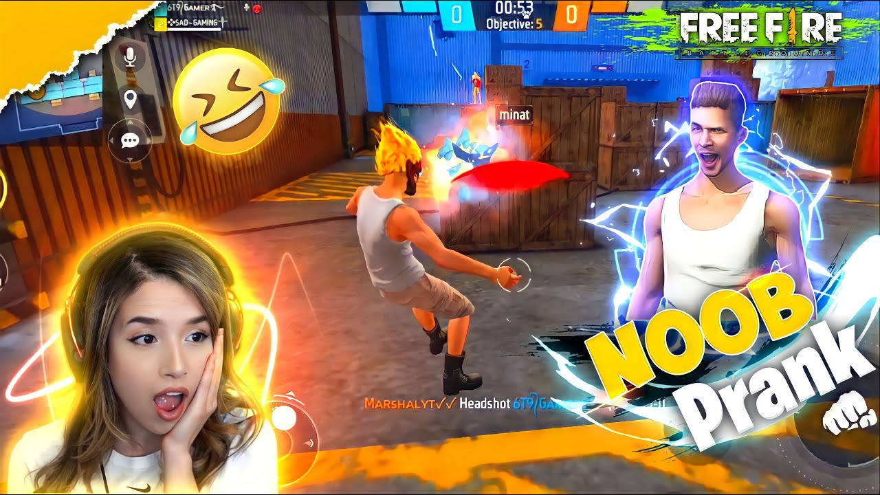 Noob Prank On Cute छोरी 😂 Random Girl Call Me Noob 😡 - Freefire Noob ...