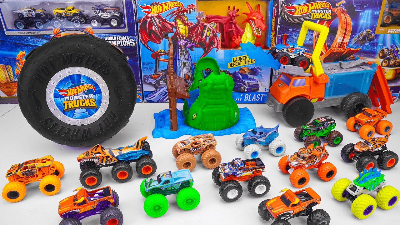 Hot Wheels Collection Unboxing Review ASMR | Hot Wheels Monster Trucks ...