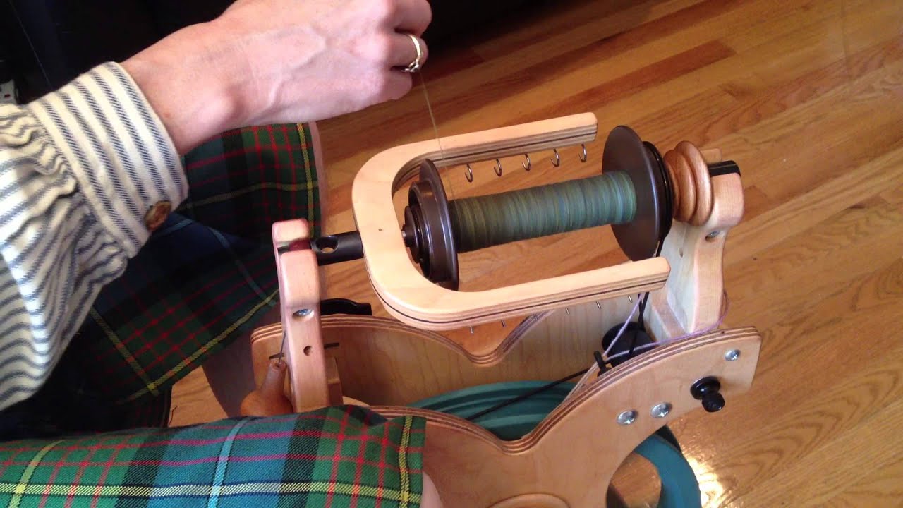 Reeling from Spindle to Bobbin - YouTube