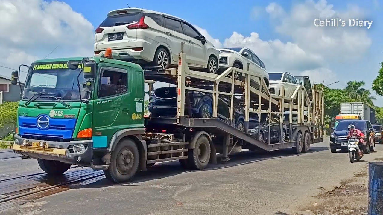 Kompilasi Hunting Truk Pengangkut Mobil & Motor | Spotting Car Carrier ...