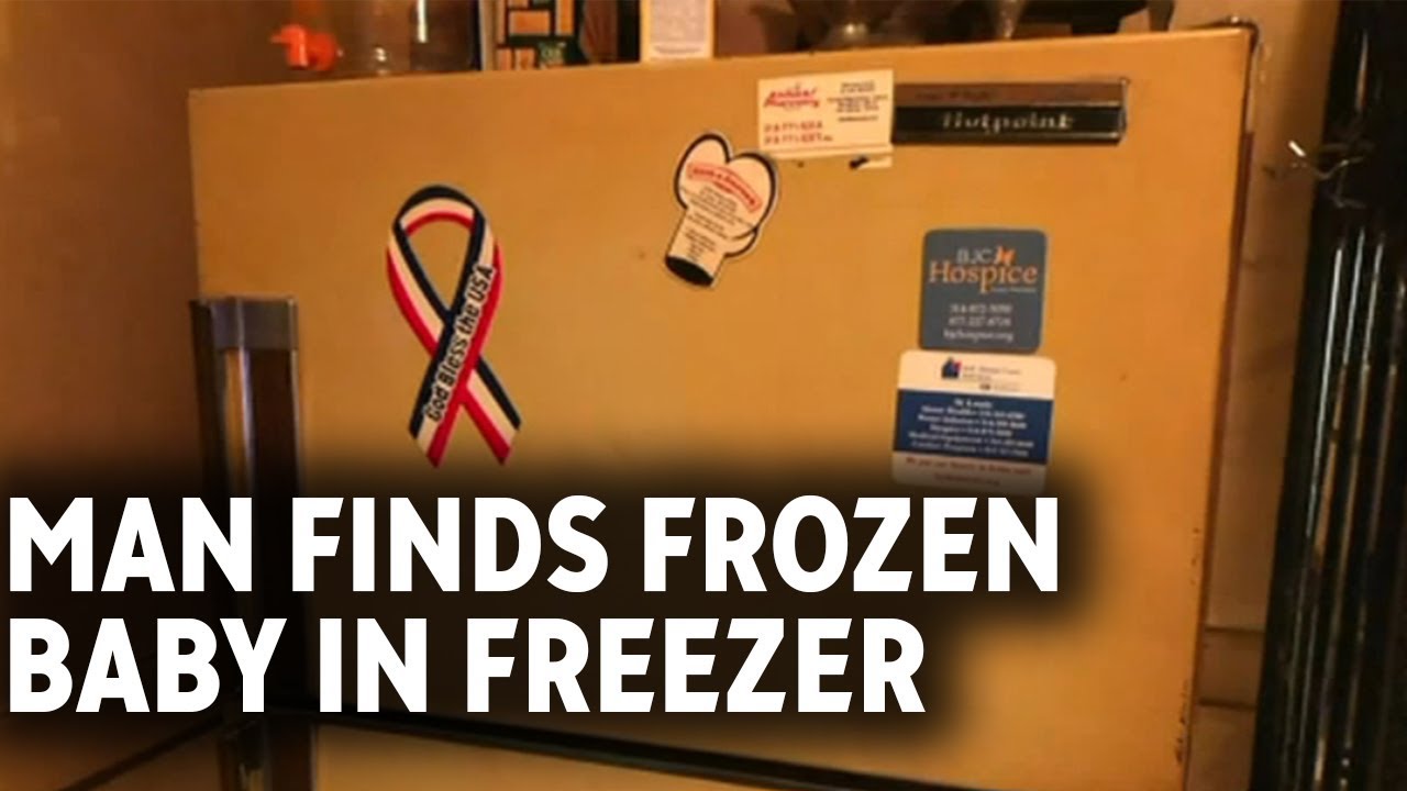 Man finds frozen baby in box in late mom's freezer - YouTube