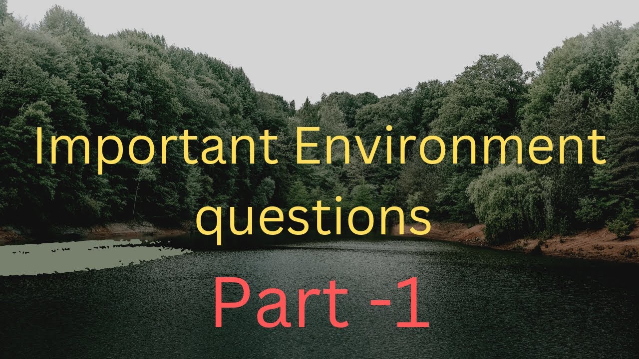 Top Environment questions || Unit -8 - YouTube