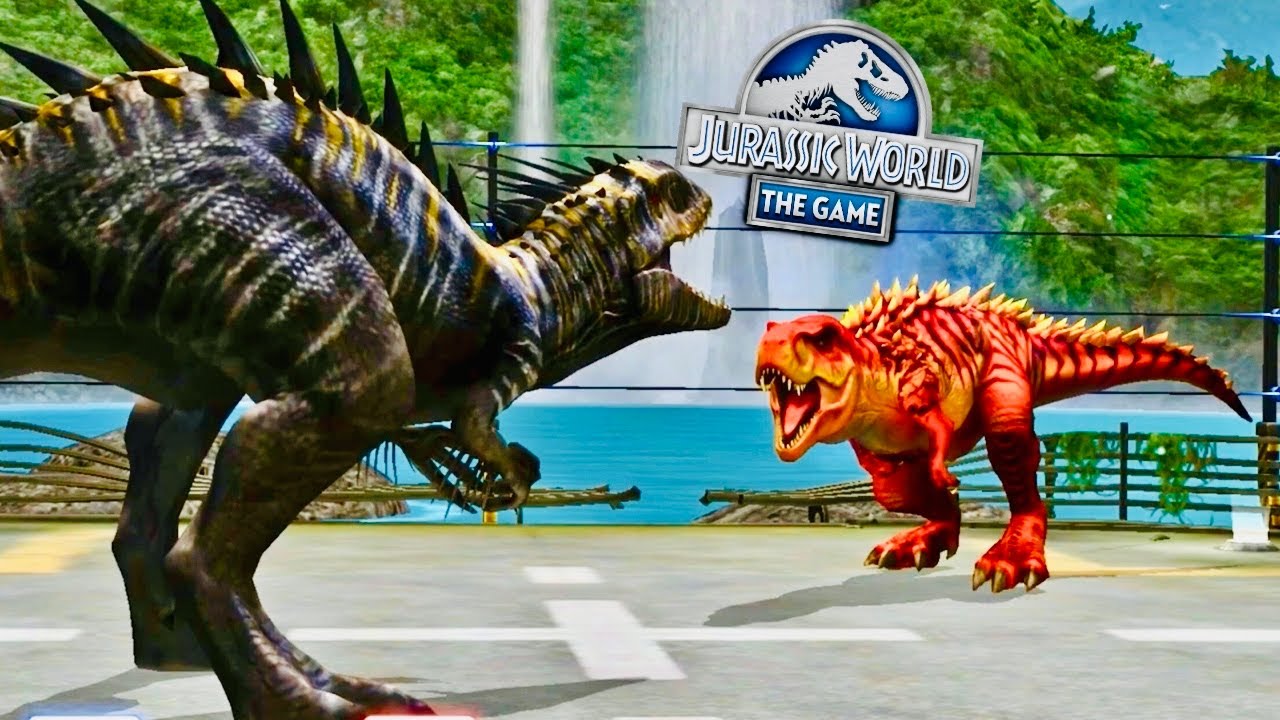 T.REX vs INDOMINUS REX IN JW - Jurassic World: The Game - Meat And ...