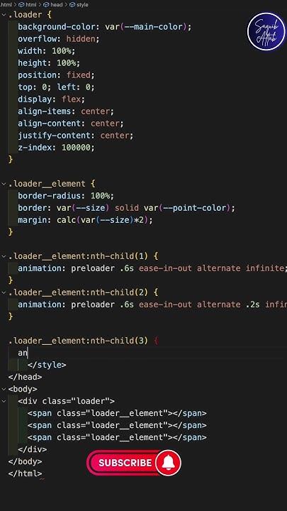 Beautiful Loading Animation Html Css Programming Codingshorts Cssanimation Youtube