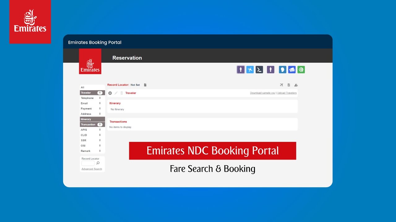 Emirates NDC Booking Portal: How to Search, Price and Book PNR (Urdu ...