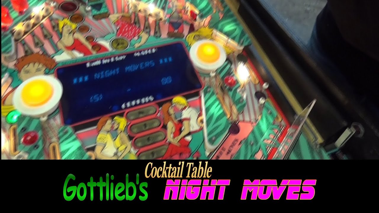 #791 Gottlieb NIGHT MOVES Cocktail Table Pinball Machine TNT Amusements ...