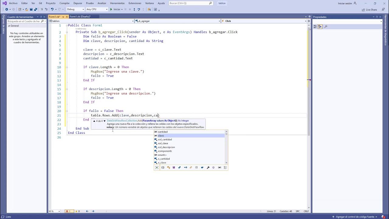 MANEJO DE TABLAS VISUAL BASIC - YouTube