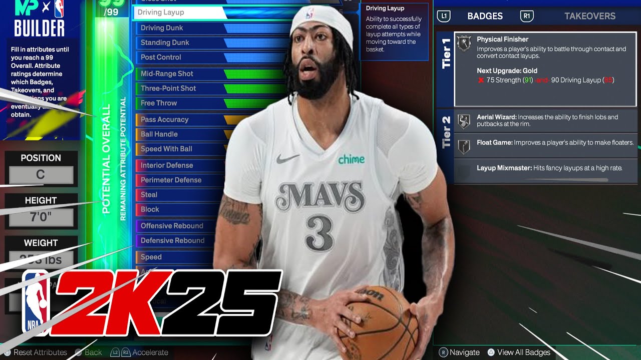 Dallas Anthony Davis Build is GOATED in NBA 2K25! - YouTube