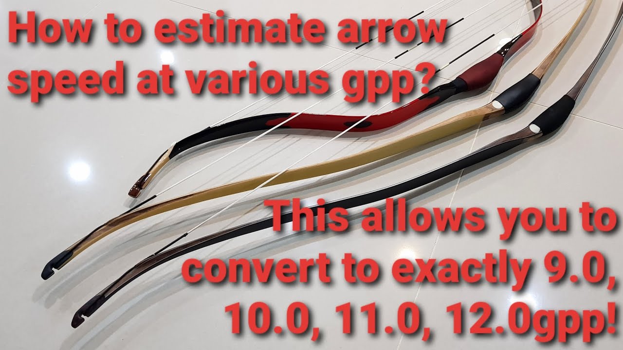 How to estimate arrow speed at various gpp? Featuring AF Sultan ...
