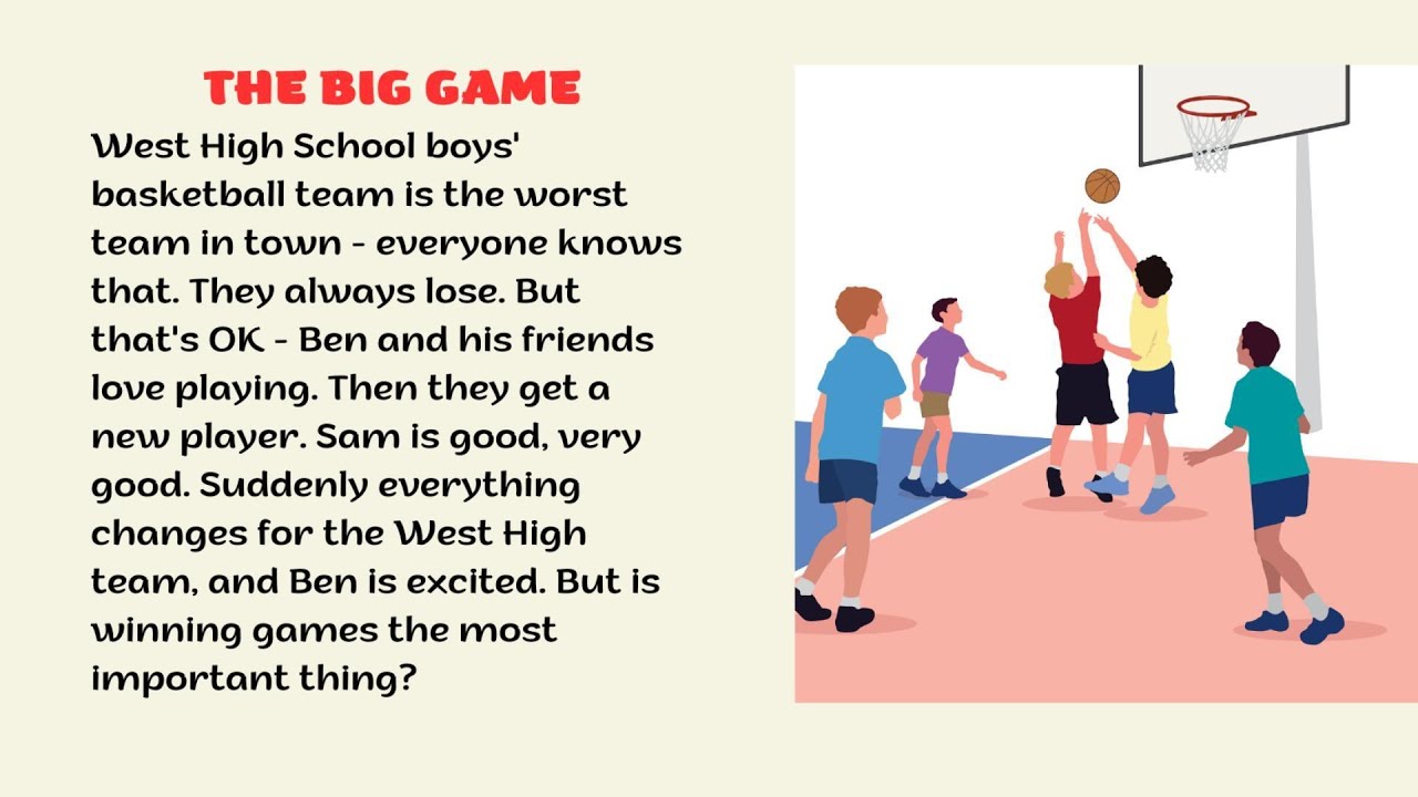 Learn English Through Story Level 0 | THE BIG GAME | English Story ...