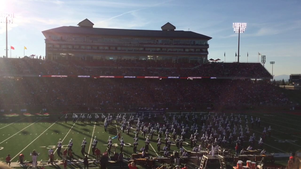 Liberty university marching band engagement - YouTube