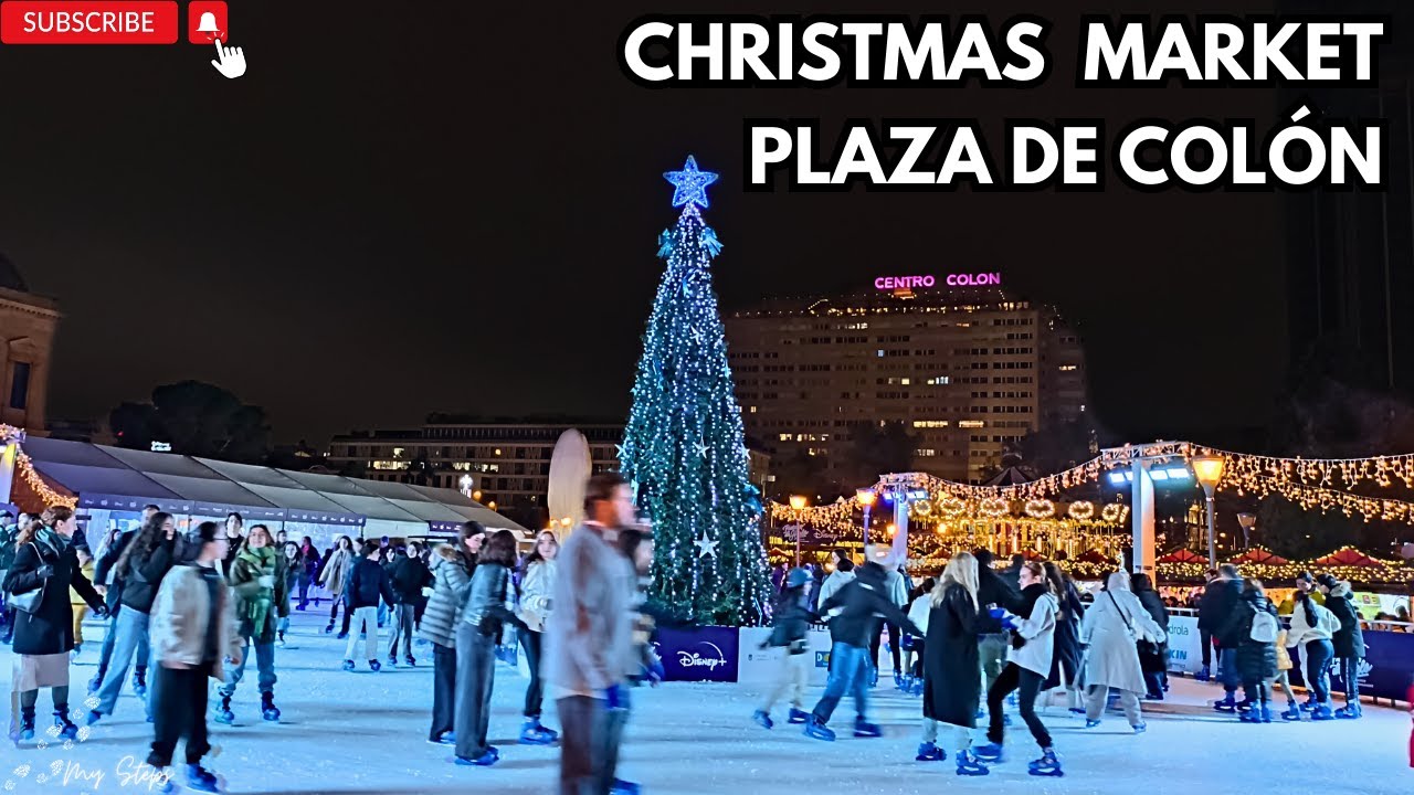 Christmas Market in Plaza de Colón, Madrid - YouTube