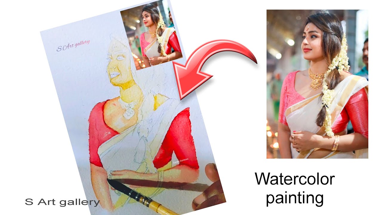 Beautiful actress easy drawing 🥰 | Water color painting | actress ...