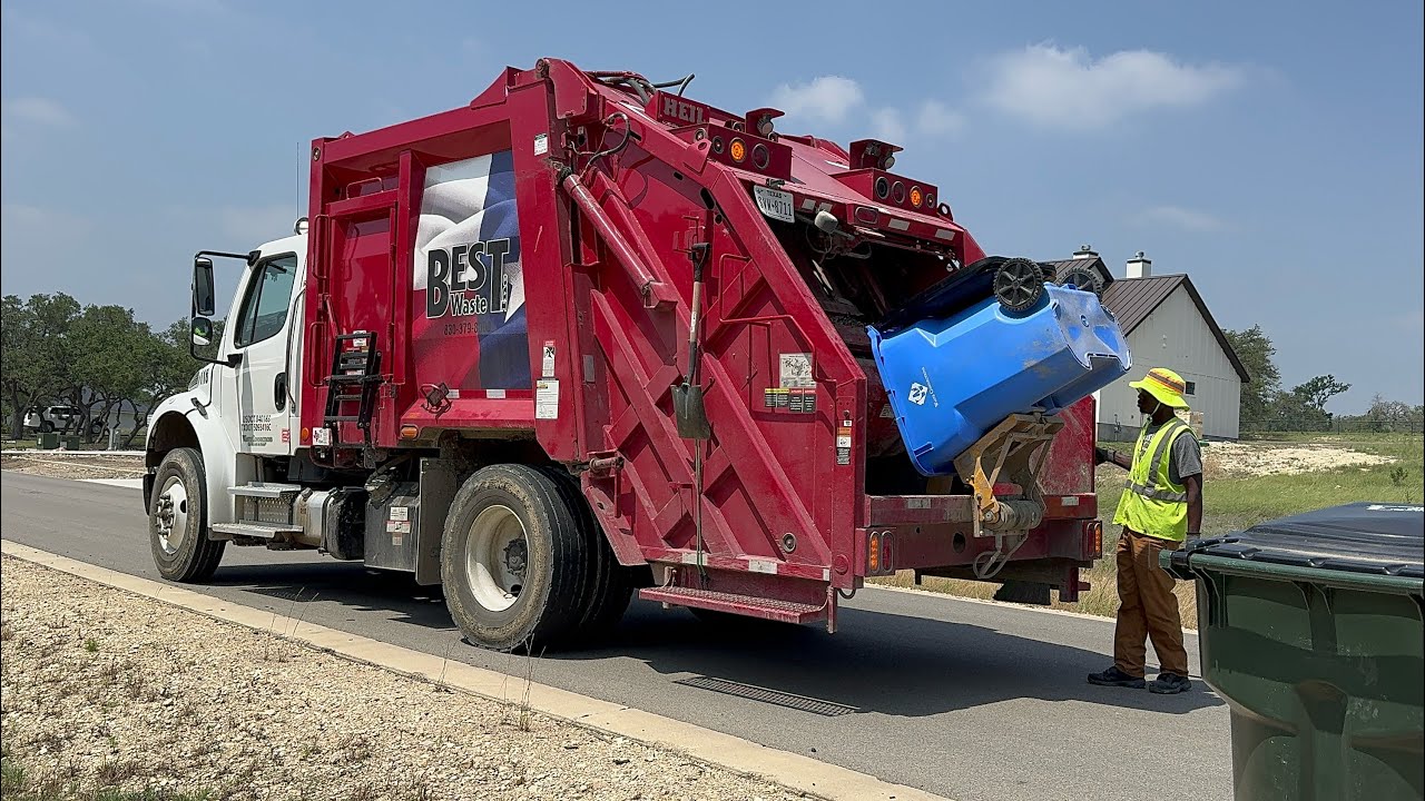 Best Waste: Freightliner M2 Heil PT1000 Rear Loader Garbage Truck - YouTube