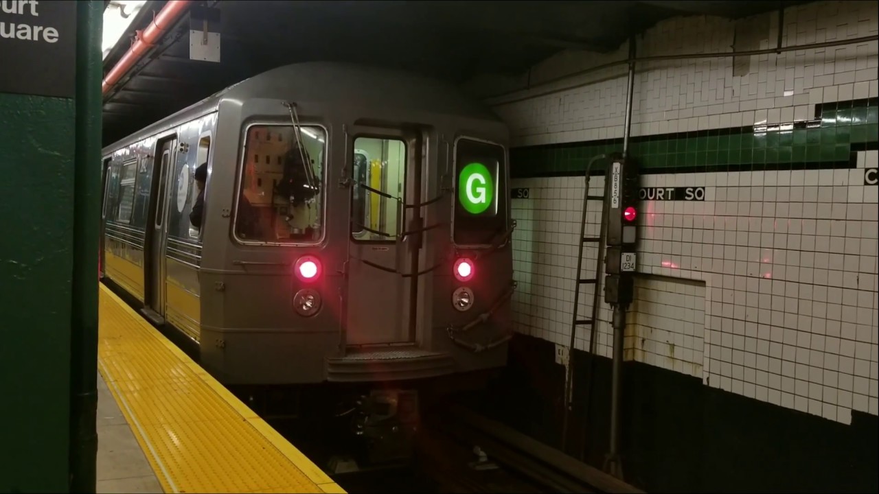 MTA: G train action at Court Square - YouTube