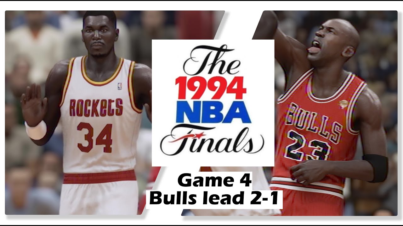 1994 NBA FINALS GAME 4 OLAJUWON tries to EVEN SERIES 38pts 23reb ...