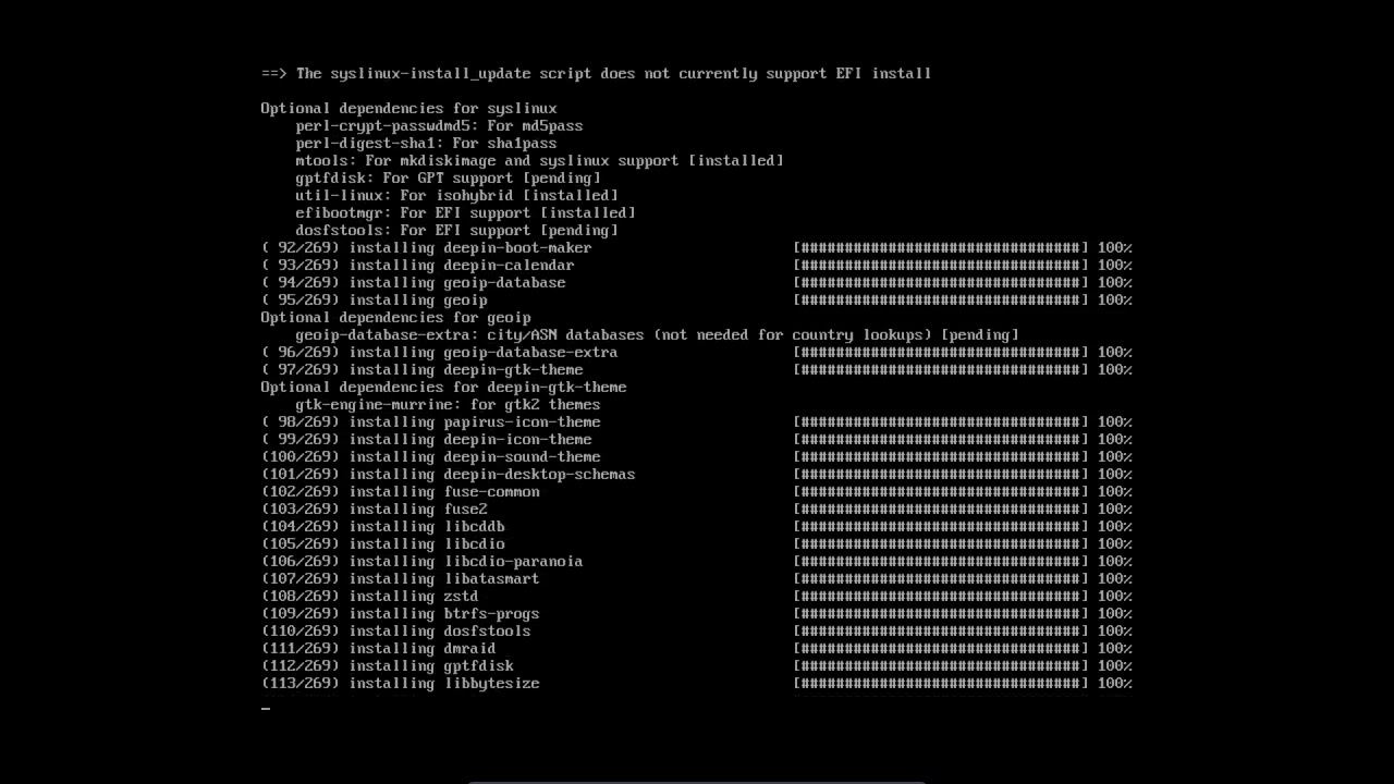 Arch Linux : 33 installation of deepin - YouTube