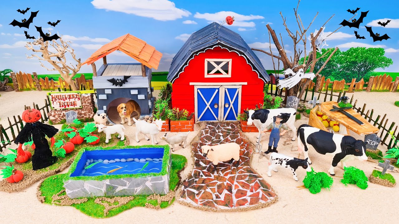 6 Minutes Satisfying Build Halloween Farm Diorama - The Farmer's Story ...