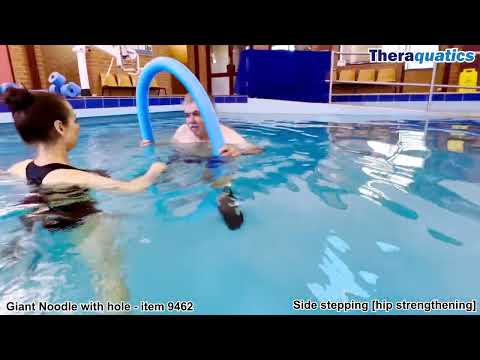 Hip strengthening exercise with Giant Noodle with hole [item 9462]