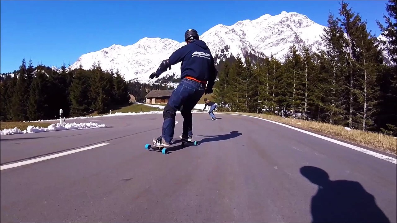 Freebord and Longboarding in Swiss Mountain - YouTube