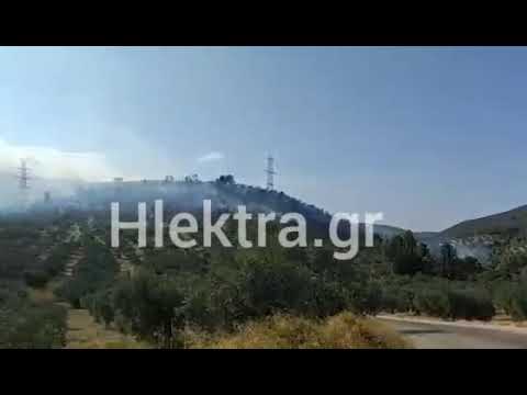 Φωτιά Σπαθοβουνι Κορινθίας - YouTube