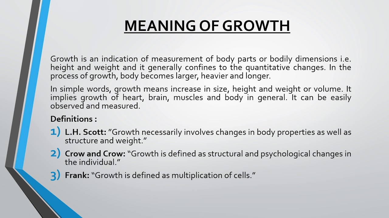 HUMAN GROWTH AND DEVELOPMENT - YouTube
