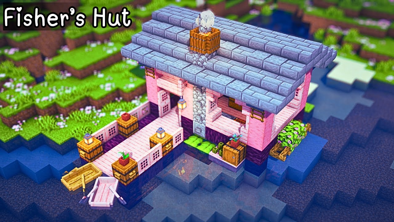 [Minecraft]🌸Cozy Fisher's Hut Build Tutorial [11] - YouTube