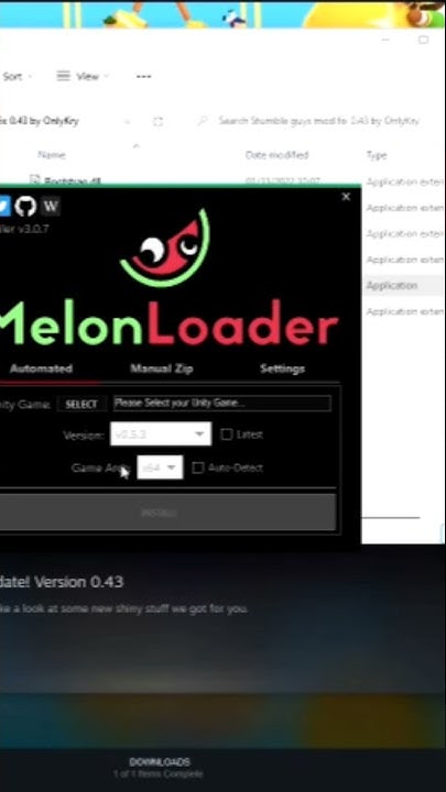 Tutorial cara install mod melon loader di PC part 1 #stumbleguys #tutorialstumbleguys #fyp # ...