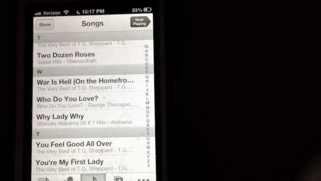 iPhone 4S music app self scrolls? Music app bug - YouTube