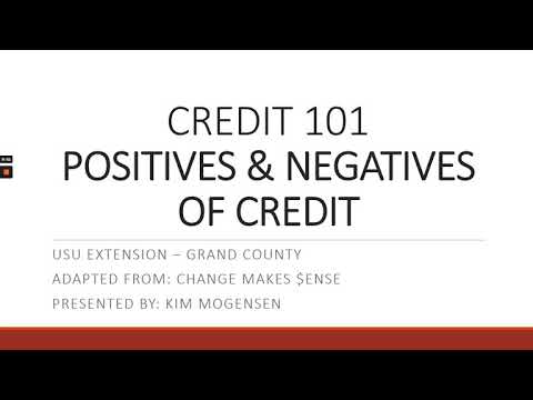 Credit 101 - Positives & Negatives of Credit - YouTube