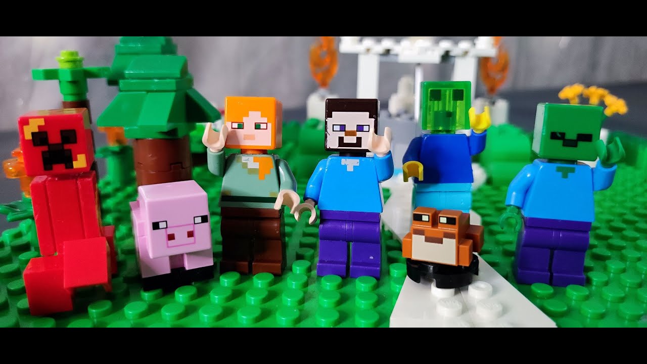 Lego Minecraft: time to fight zombies and creepers! - YouTube