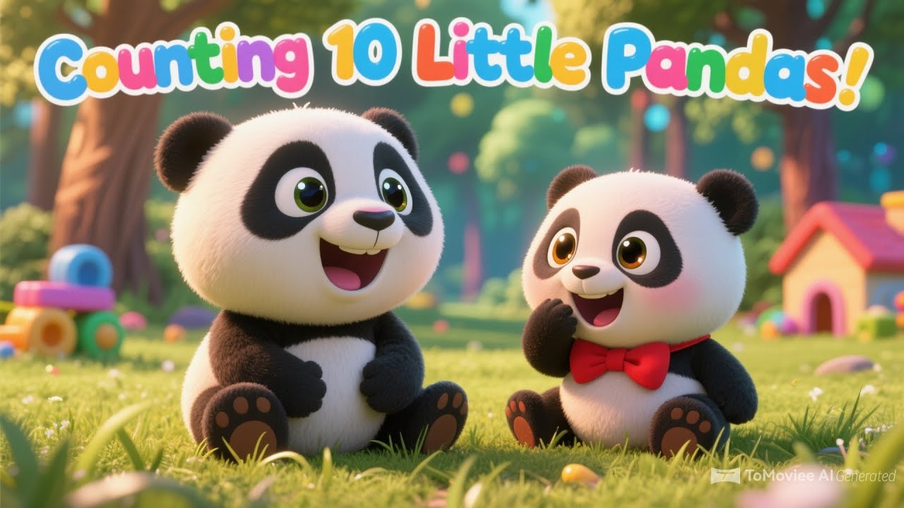 Counting 10 Little Pandas 🐼 | Fun Counting Song for Kids | Learn ...