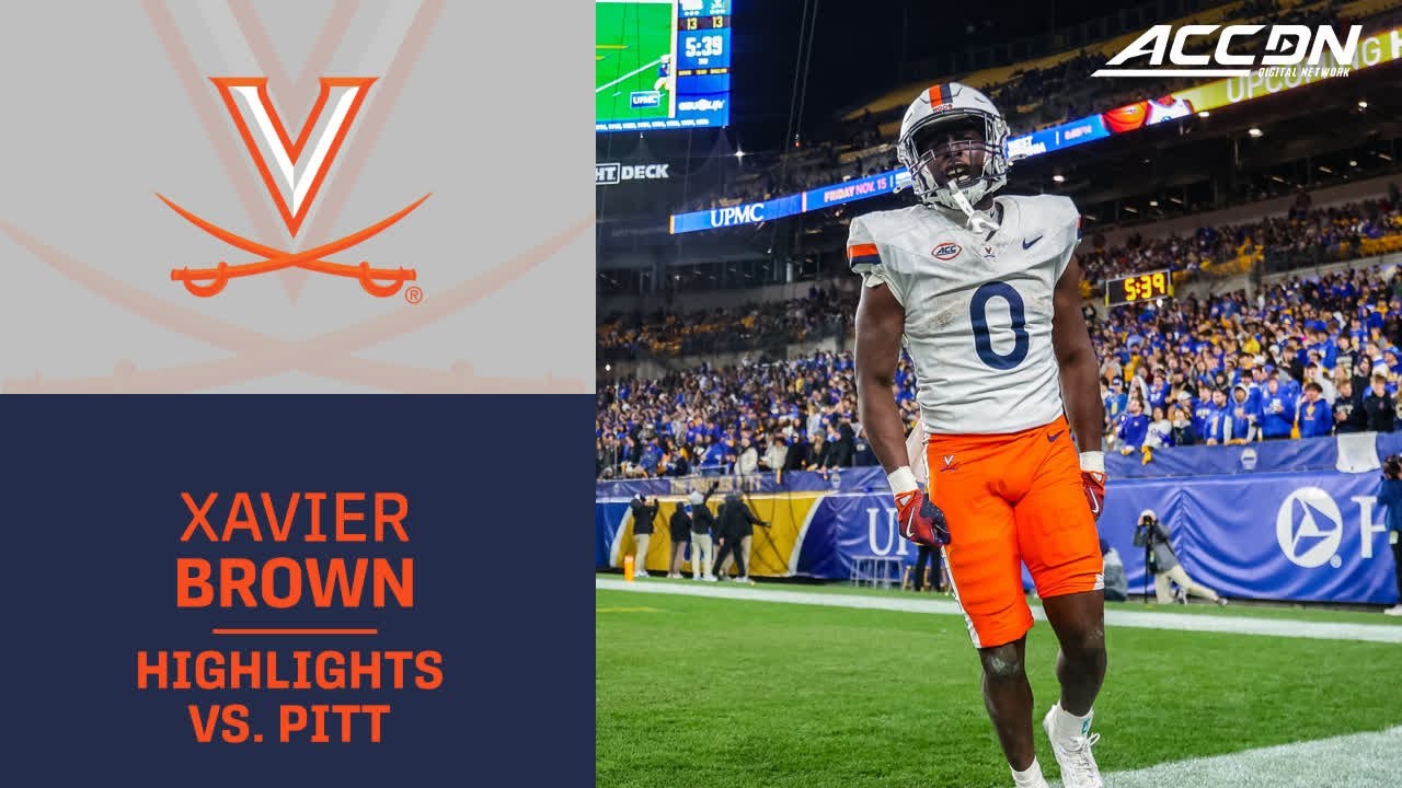 Virginia's Xavier Brown Scores Twice In Win Over Pitt - YouTube
