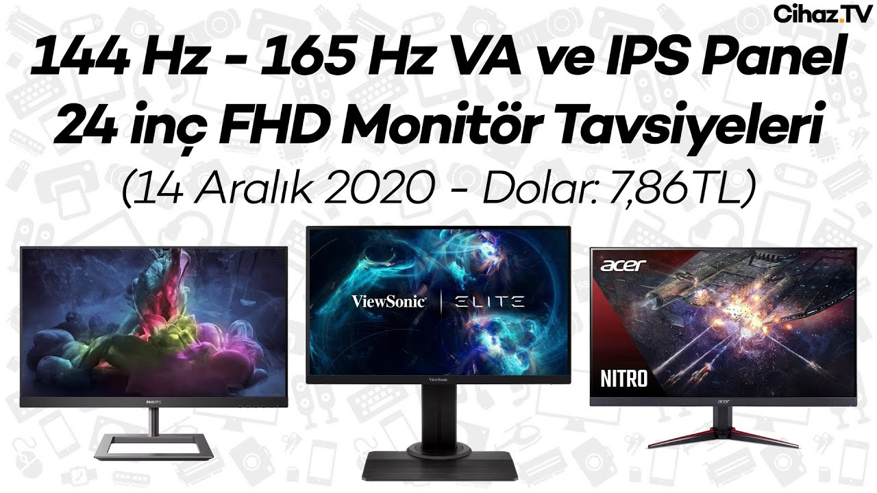 144 Hz - 165 Hz Monitör Tavsiyeleri - VA ve IPS Panel 24 inç FHD Oyuncu ...