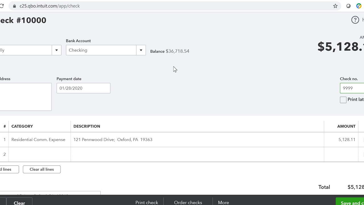 Quickbooks Commission Check to Agent - YouTube