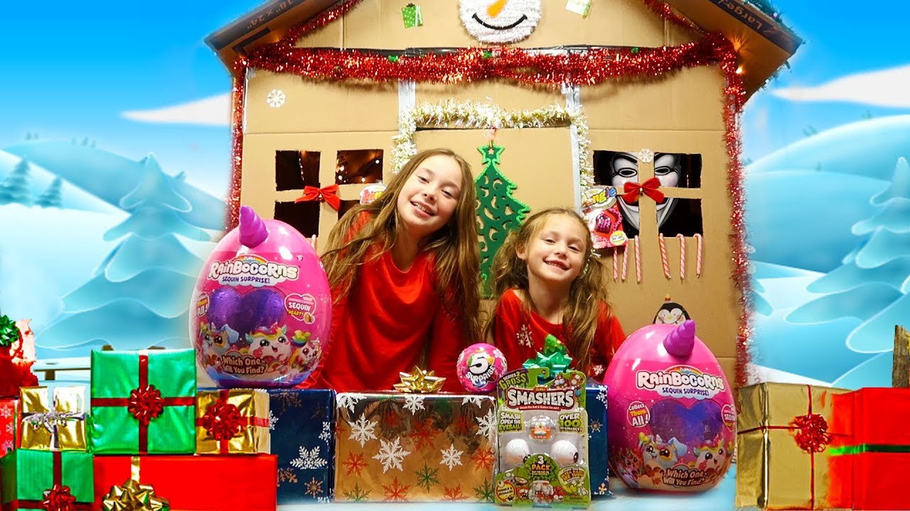 Game Master Christmas Box Fort 24 Hour Challenge - YouTube