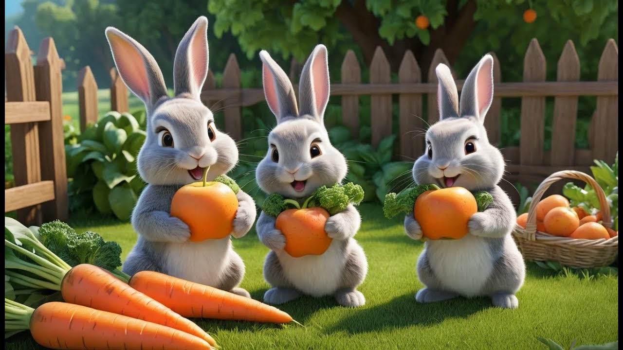 Five Little Bunnies Jumping on the Bed | Fun Bunny Song for Kids ...